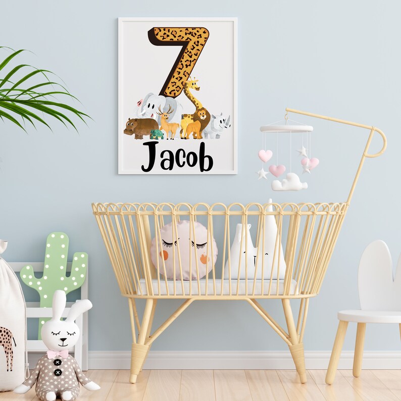 Kids Safari Animals 7th Birthday PNG, Wild Jungle Zoo Animals, Leopard ...