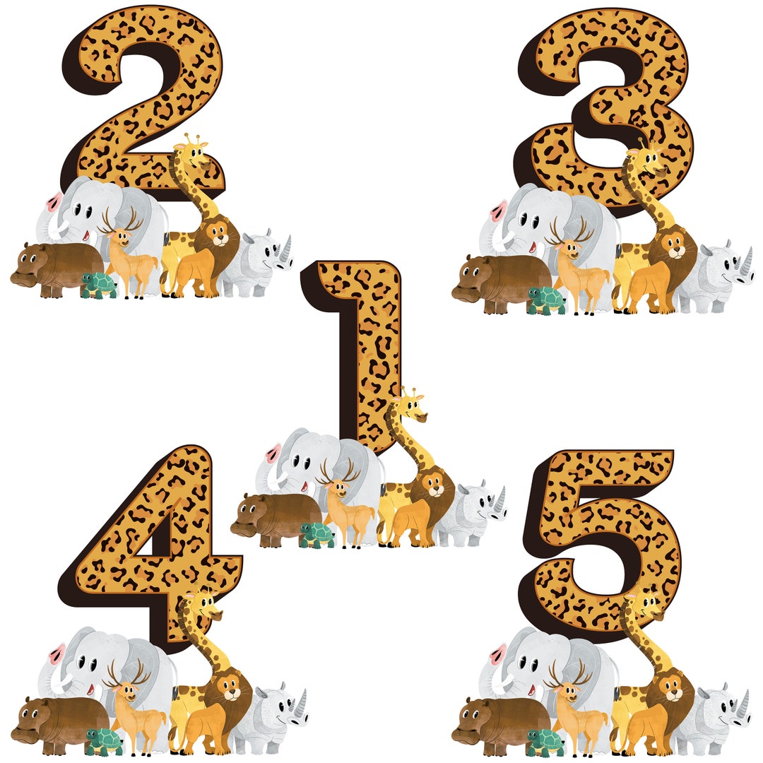 PNG Safari Animals Birthday Wild Jungle Zoo Animals Instant Digital ...