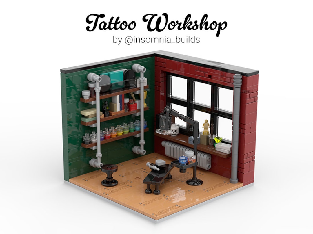 Custom Tattoo Workshop MOC PDF Instructions digital Download Building ...