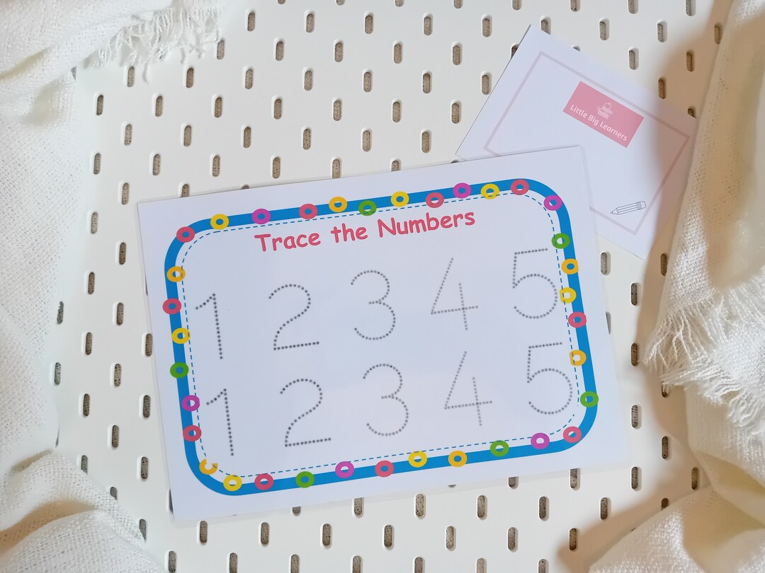 Number Tracing Practice Mat - Etsy