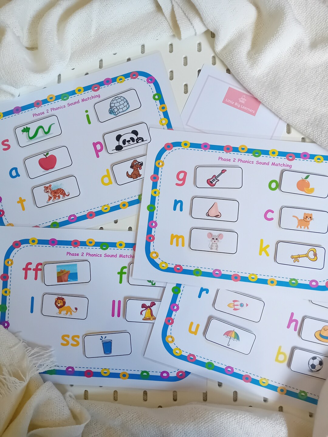 Phase 2 Phonics Sound Matching Mats - Etsy