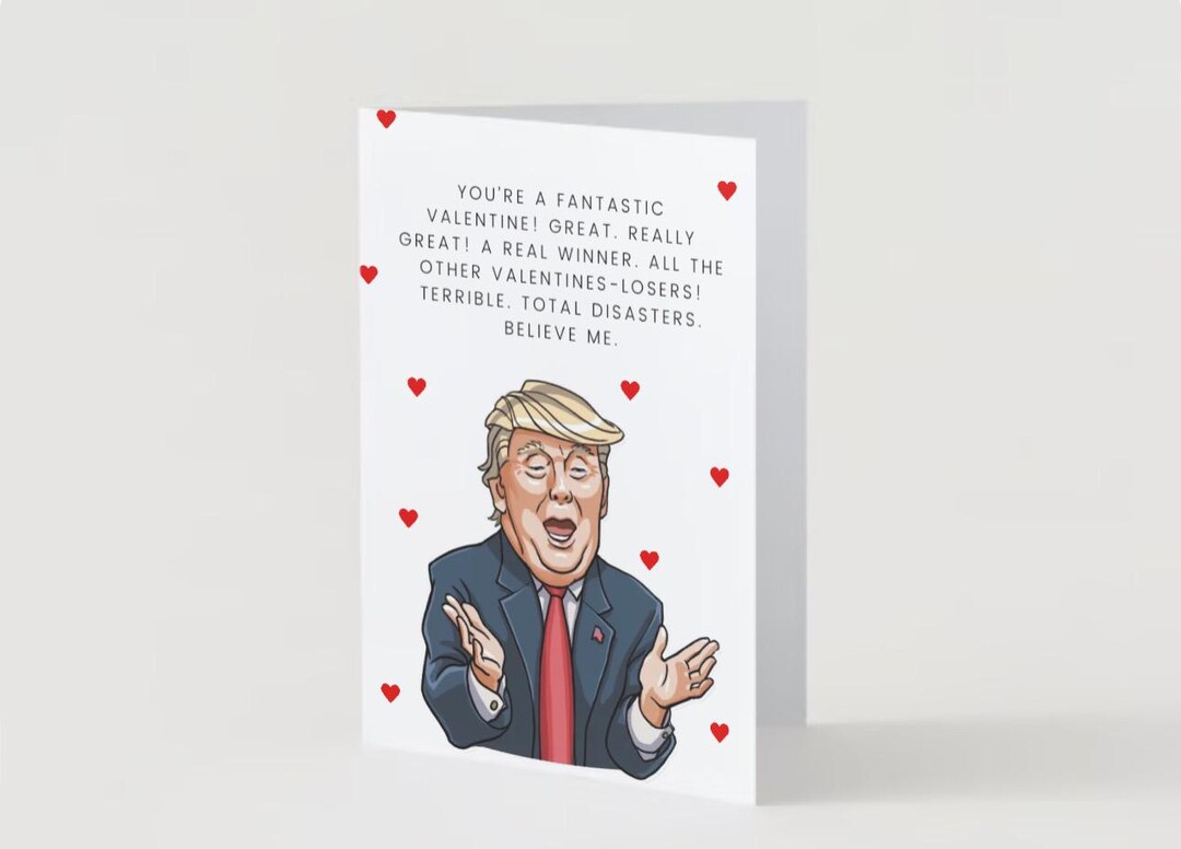 Trump Valentines Card | Valentines Day Card | Instant Download ...