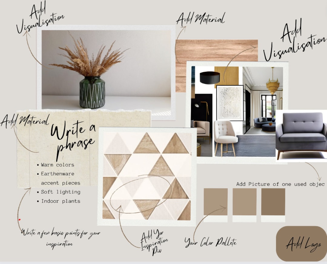 Make Yourself A Moodboard Any Room Warm Colors Modern Style Neutral ...