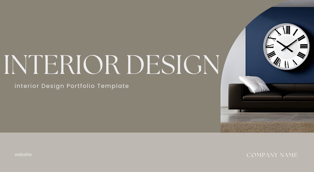 Luxury Minimalistic Portfolio Template Interior Design Canva Company ...