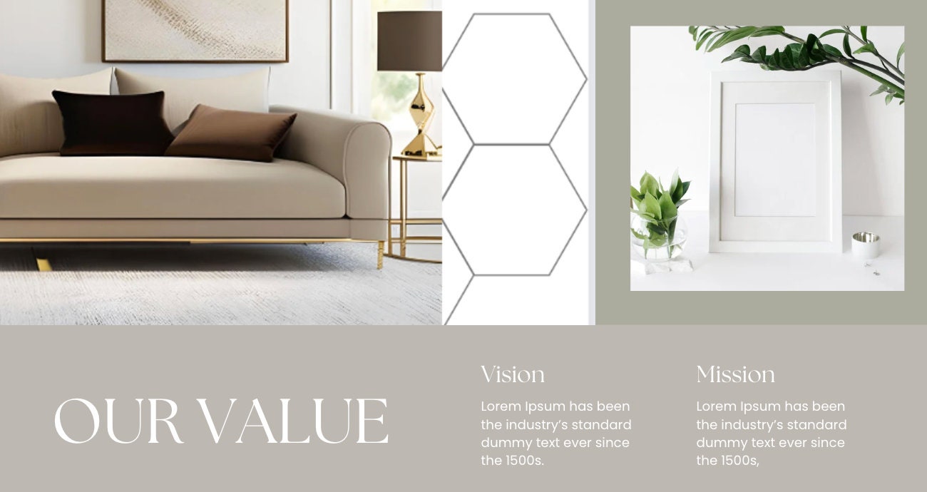 Luxury Minimalistic Portfolio Template Interior Design Canva Company ...