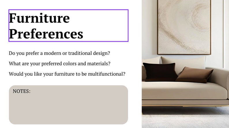 Client Questionnaire Interior Design Options E-design Canva Template ...