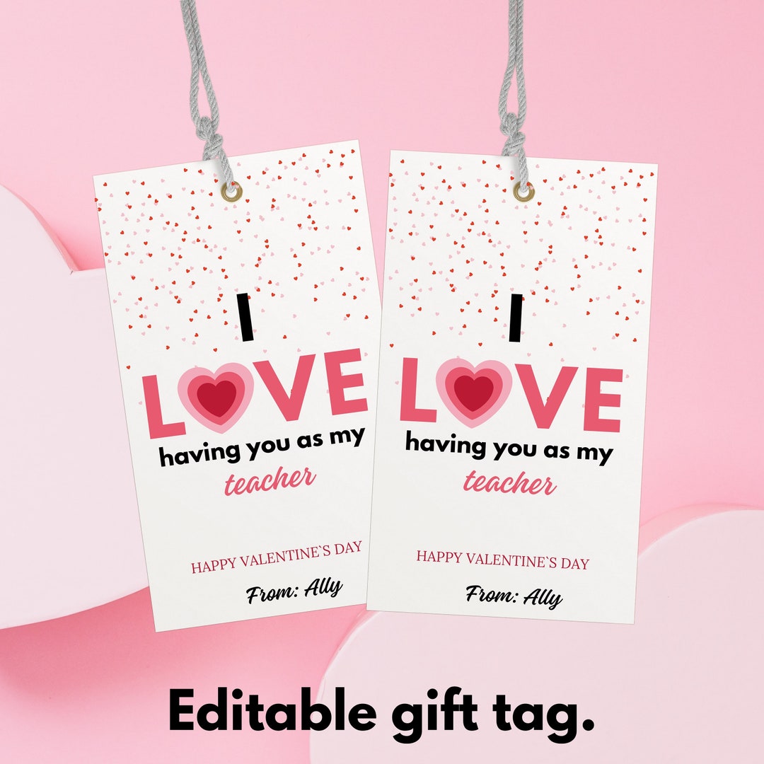 Valentines Day Tag Printable| Editable Valentines Day Tag | Valentines ...