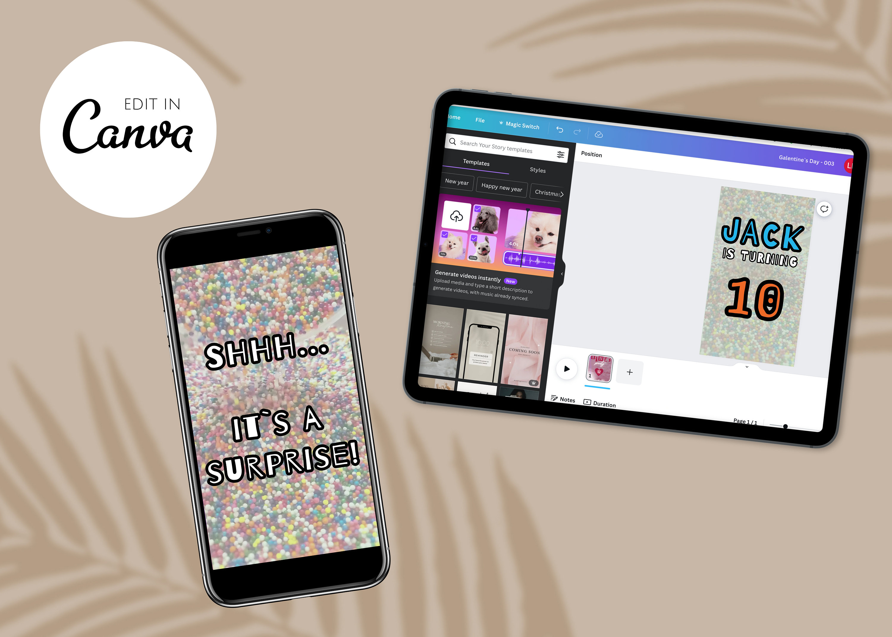 Animated Video Surprise Party Invitation Template Digital Surprise ...