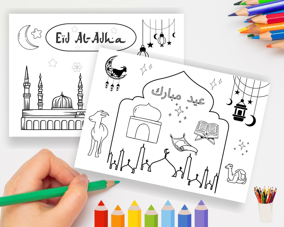 Eid Al Adha Coloring Page for Instant Download, Eid Activity for Kids ...