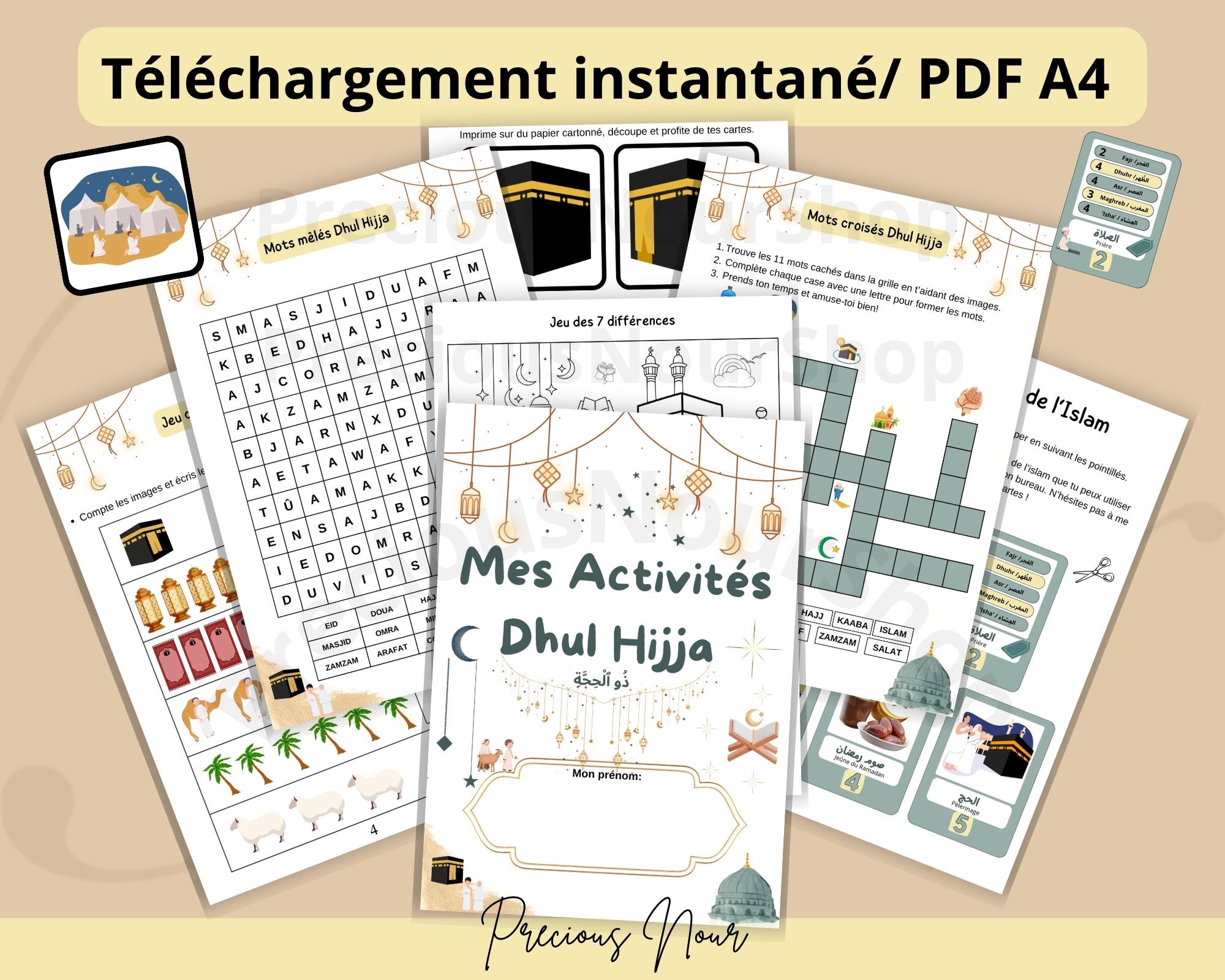 Printable Eid Al-adha and Hajj Activities for Children, Dhul Hijjah ...
