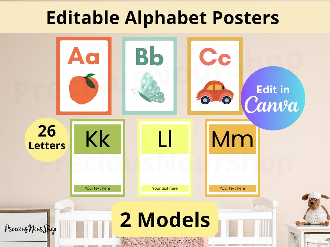 Editable Alphabet Posters, Customizable Classroom Decor, ABC for ...