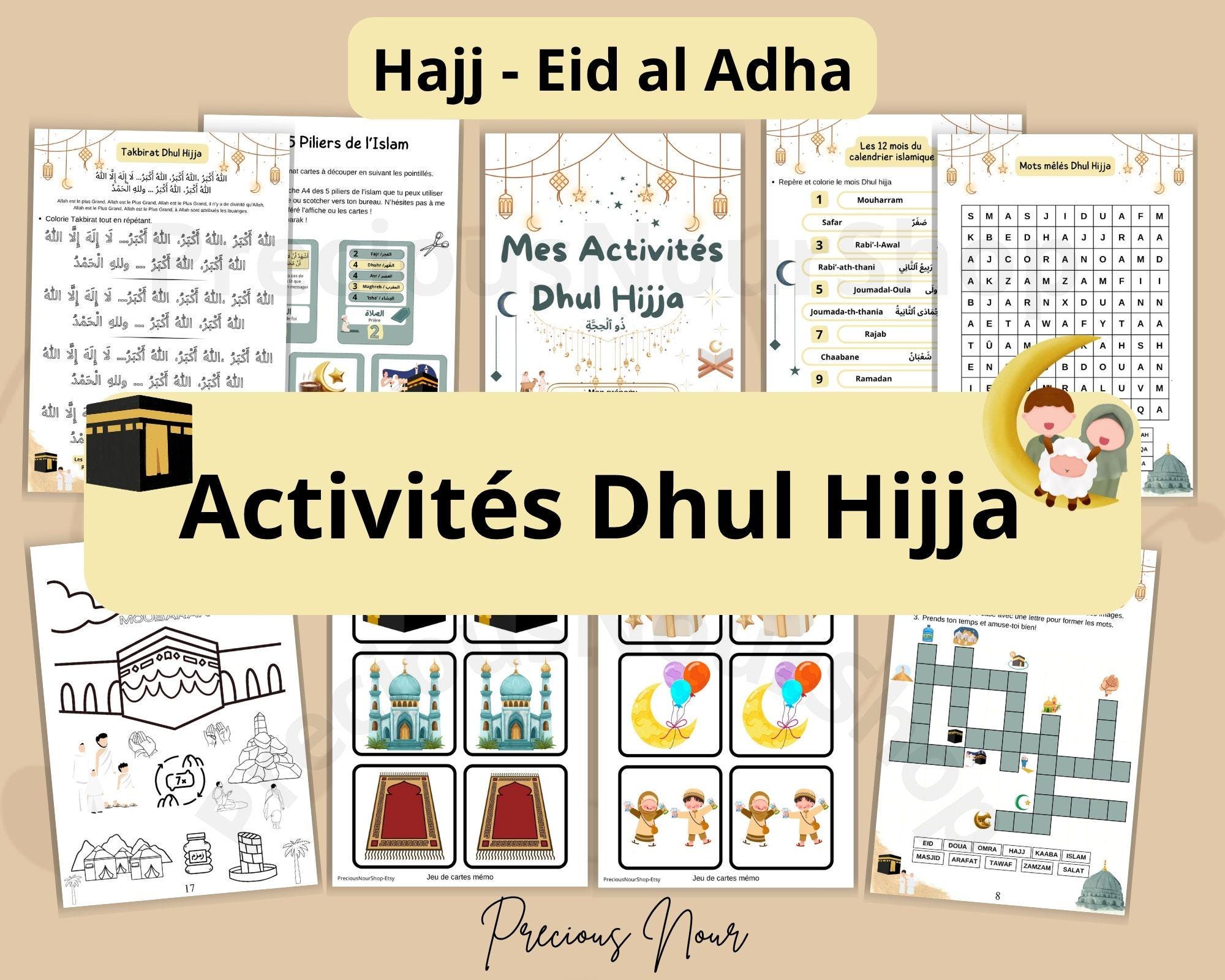 Printable Eid Al-adha and Hajj Activities for Children, Dhul Hijjah ...
