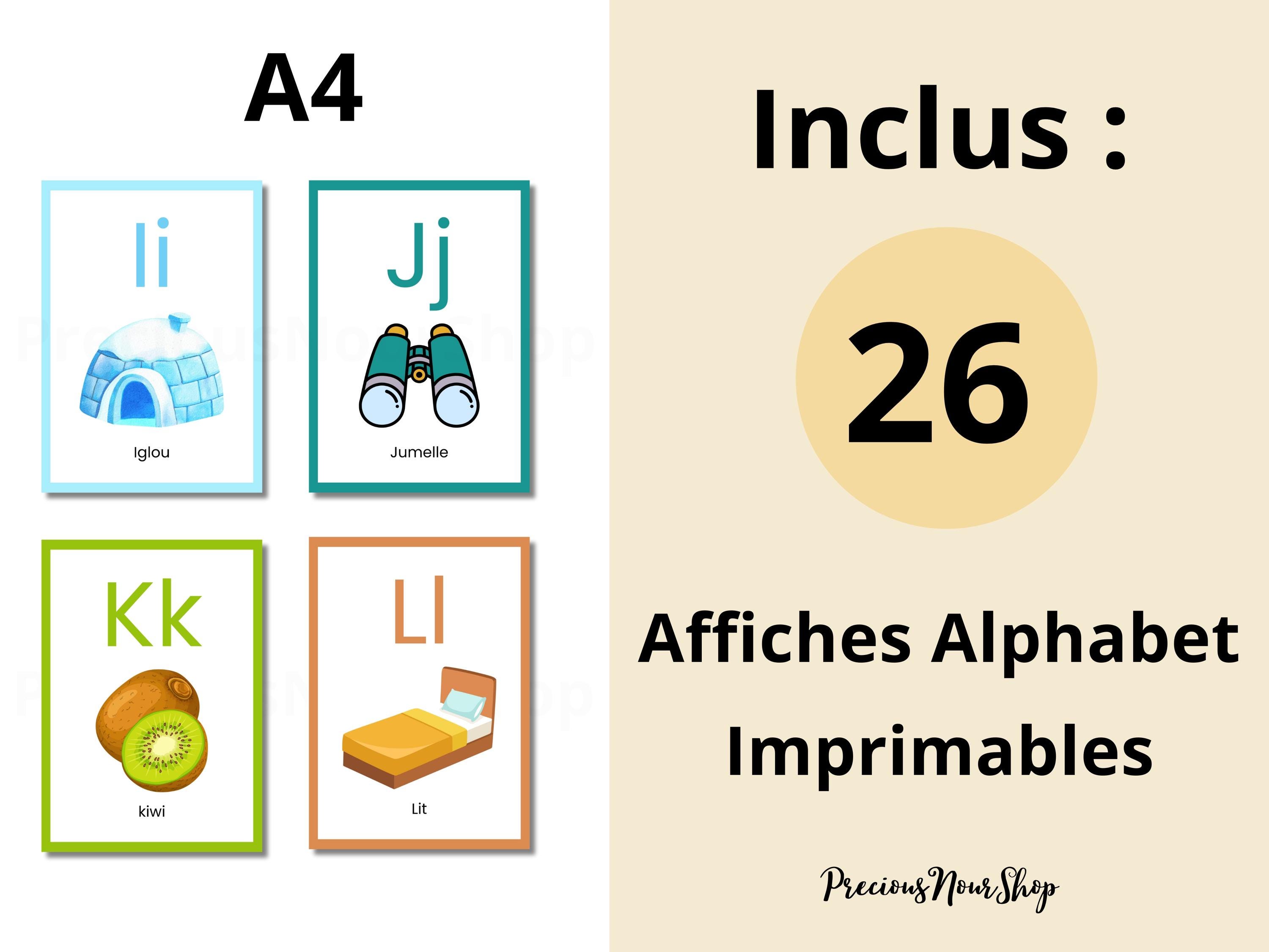 Printable French Alphabet Posters, ABC Poster, Classroom Wall ...