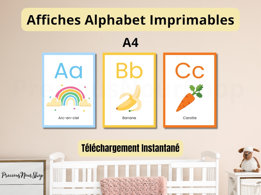 Printable French Alphabet Posters, ABC Poster, Classroom Wall ...