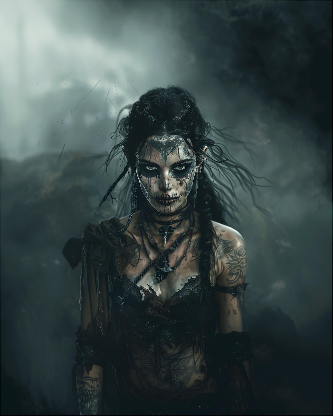 Hel Oil Painting Digital Download Ai-generated Portrait of Norse ...