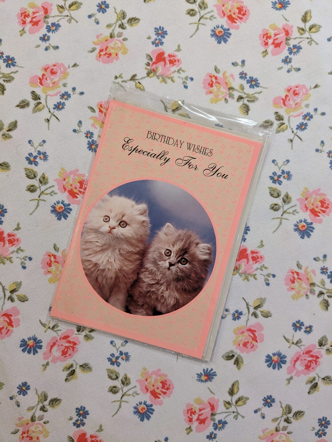 Cute Vintage Cat Birthday Card Birthday Wishes Cat Lover Gift ...