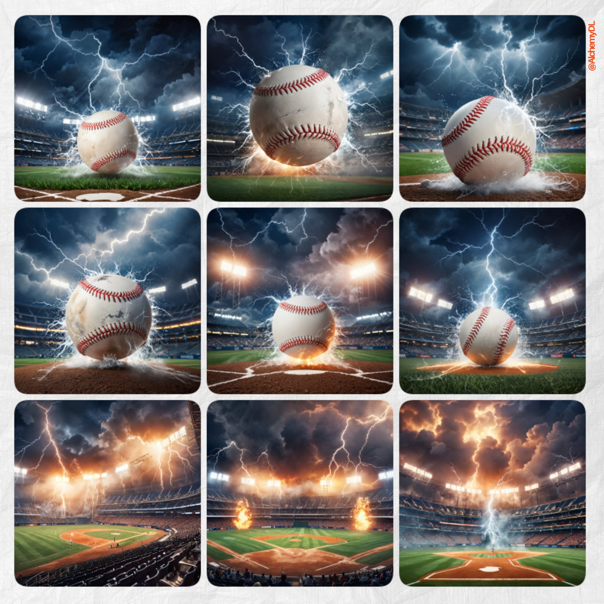 30 Epic Baseball Themed Backdrops, Epic Fire and Lightning Baseball ...