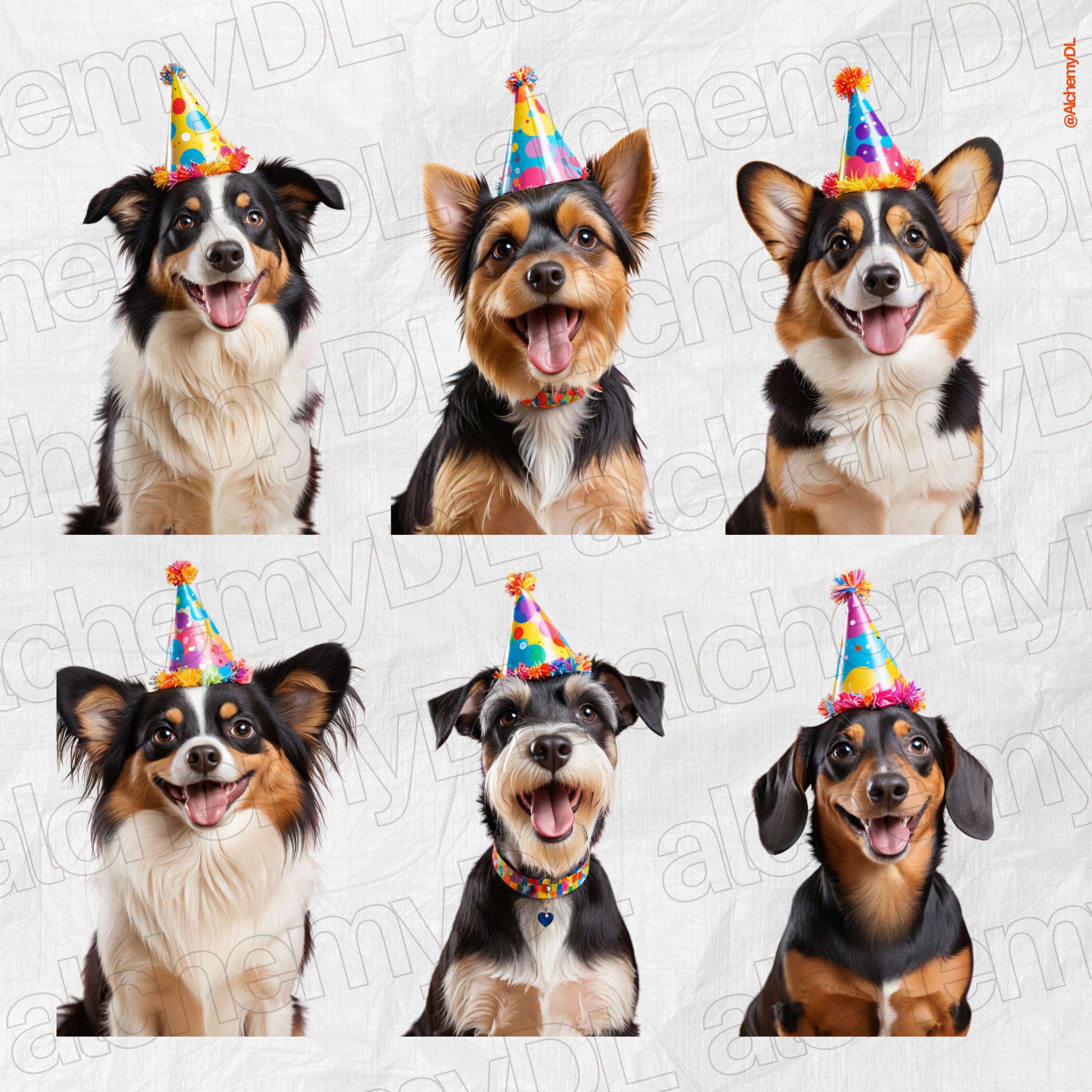 30 Cute Dogs Party Clipart Bundle, Elegant Dog Breed, Pet Lovers, PNG ...
