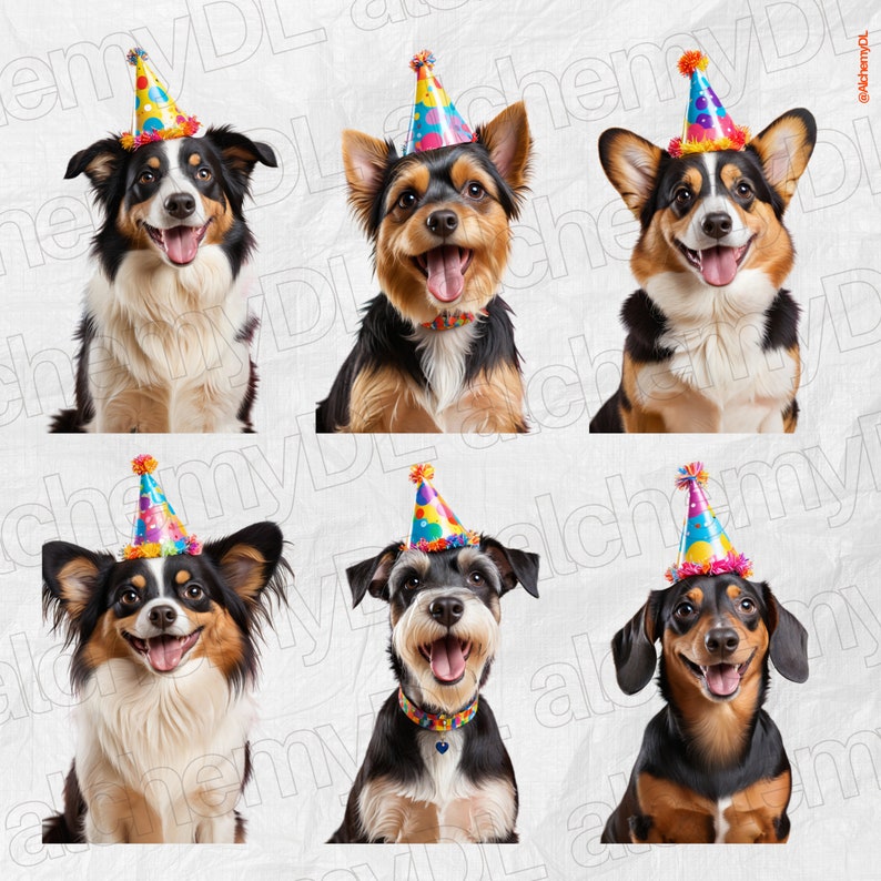 30 Cute Dogs Party Clipart Bundle, Elegant Dog Breed, Pet Lovers, PNG ...