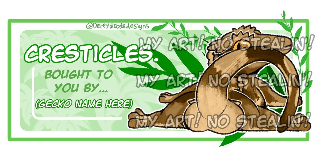 Cresticles Crested Gecko Custom Label - Etsy UK