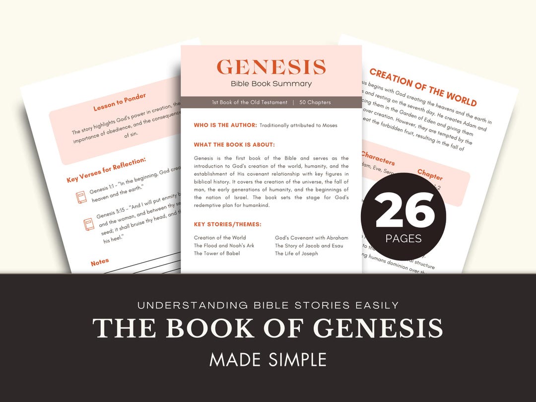 Genesis Books of the Bible Digital Bible Study Guide Devotional Journal ...