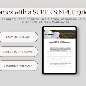 Topical Bible Study Template, Bible Study Guide for Beginners, Digital ...