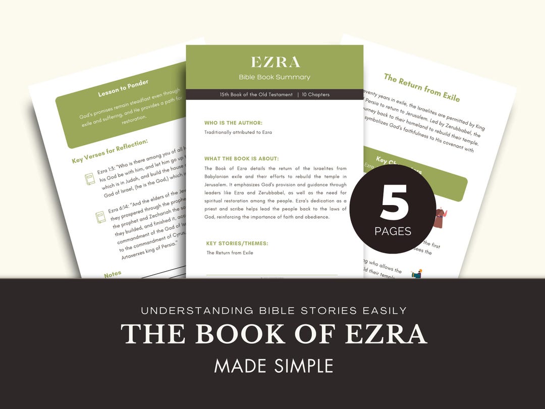 Ezra Books of the Bible Digital Bible Study Guide Devotional Journal ...