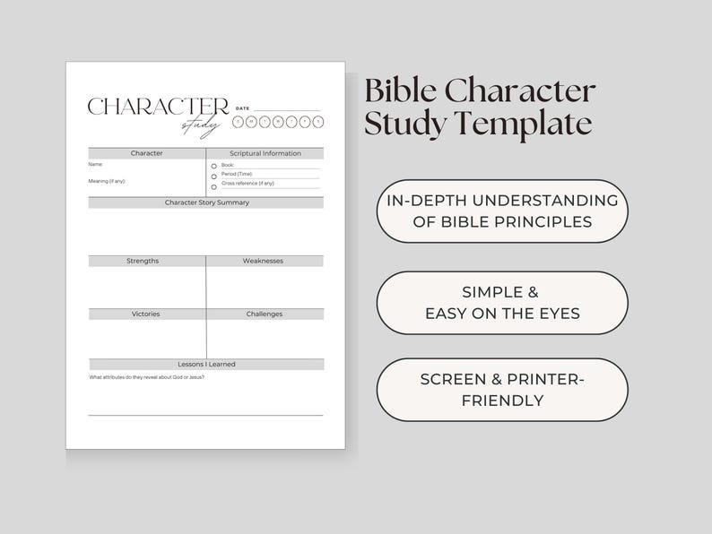Bible Character Study, Bible Study Printables, Bible Study Guide, Bible ...