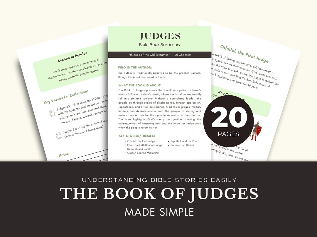 Judges Books of the Bible Digital Bible Study Guide Devotional Journal ...