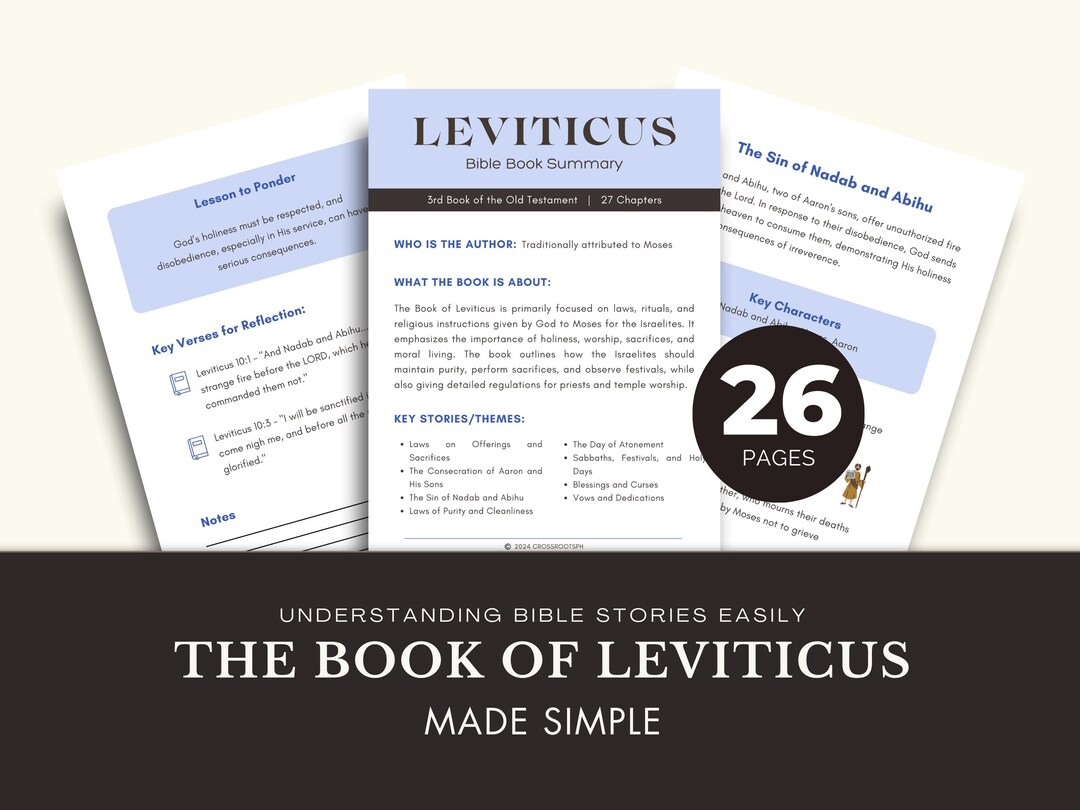 Leviticus Books of the Bible Digital Bible Study Guide Devotional ...