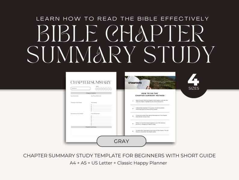 Bible Chapter Summary Template, Printable Bible Study, Colorful Bible ...