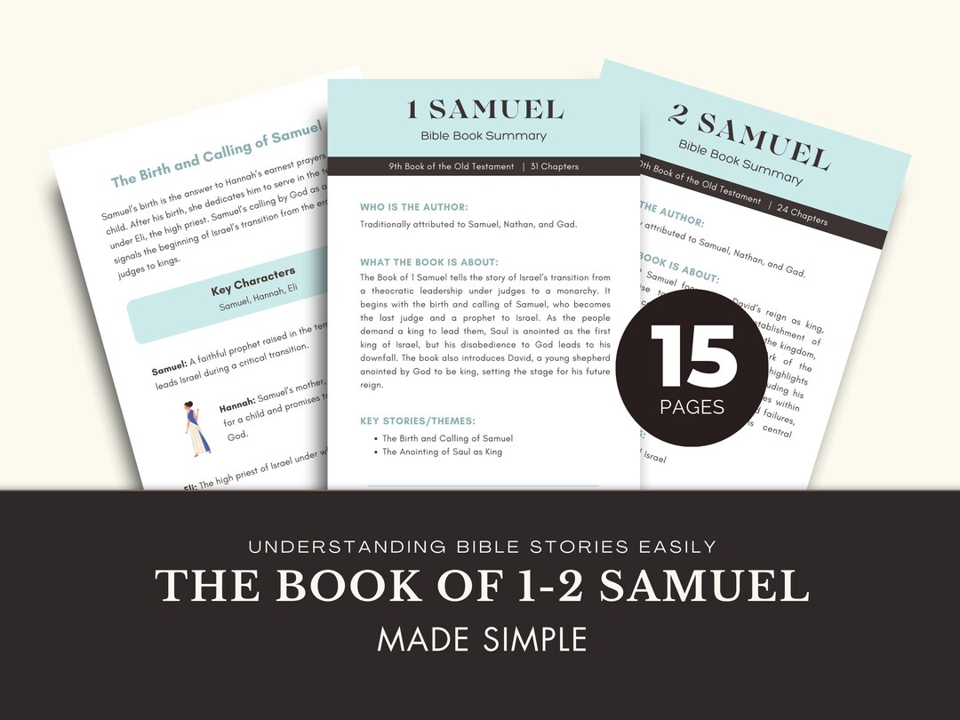 1&2 Samuel Books of the Bible Digital Bible Study Guide Devotional ...