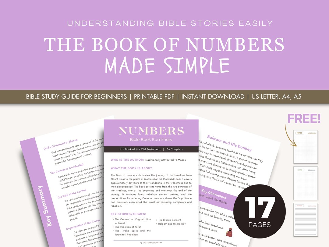 Numbers Old Testament Summary Bible Study Guide KJV Bible Study ...