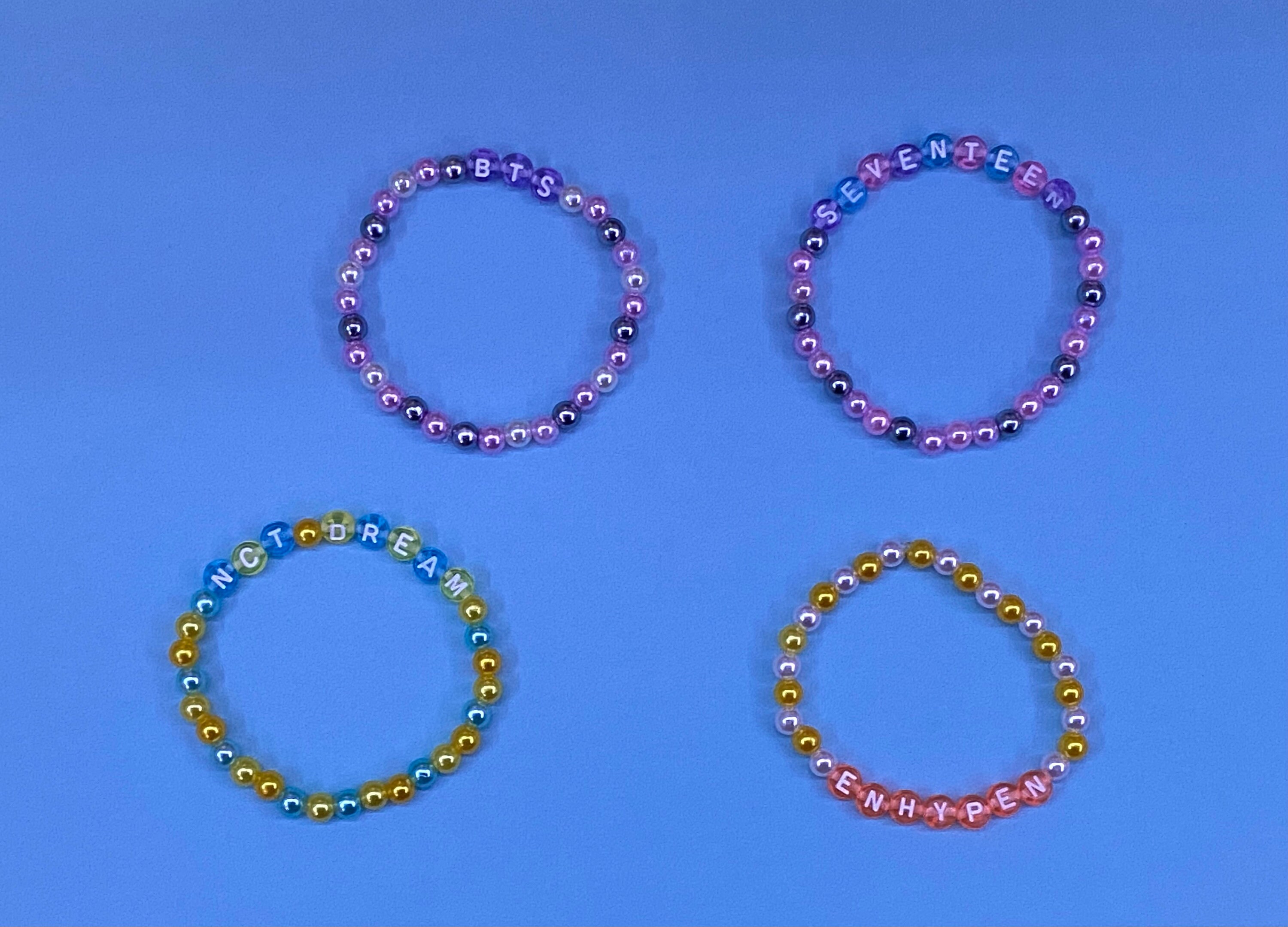 Handmade K-pop Beaded Bracelets/phone Charms - Etsy