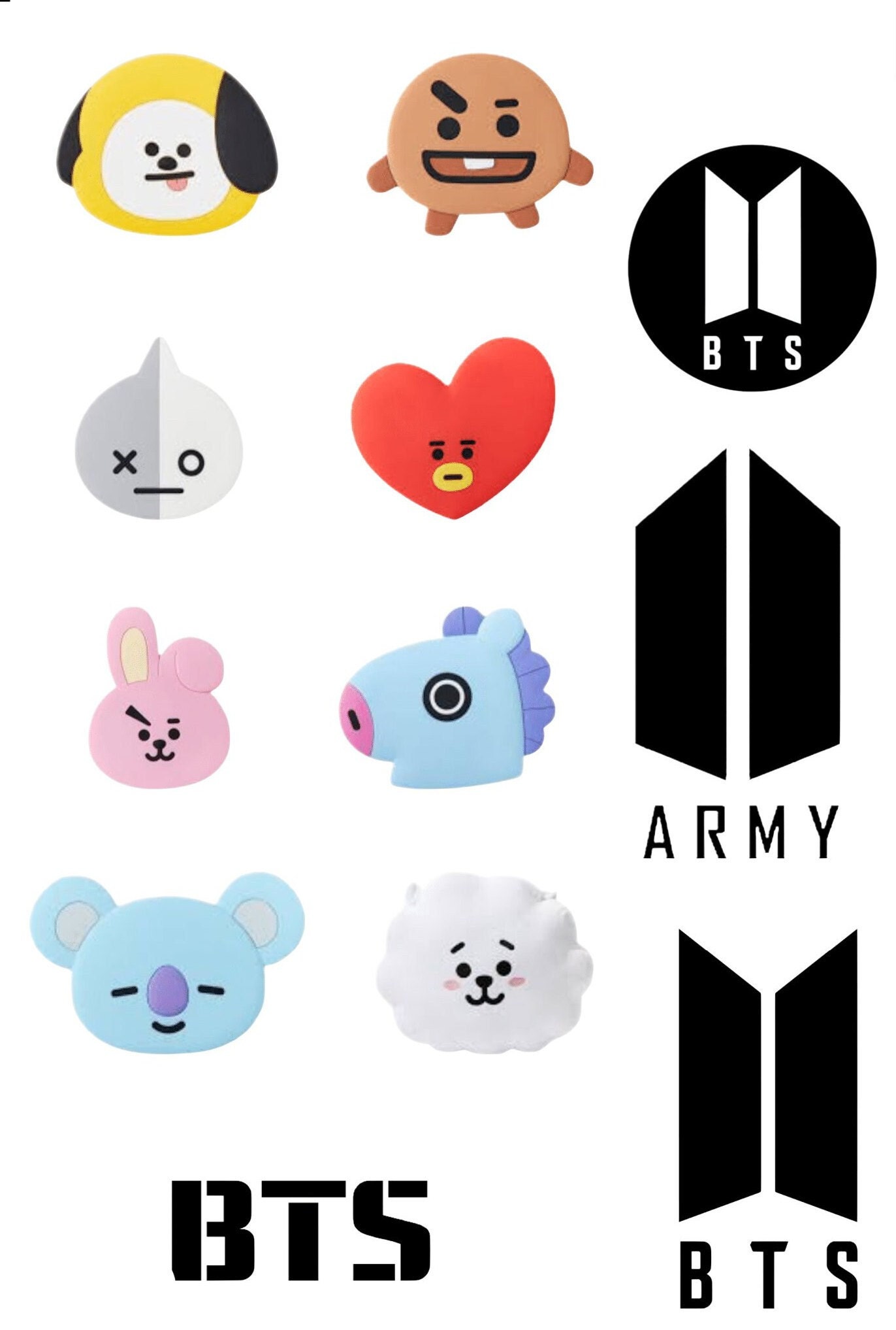 BTS BT21 Stickers/laptop Decals - Etsy