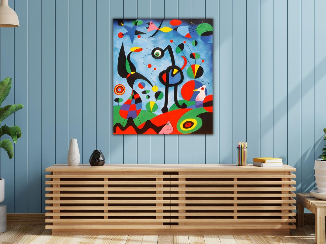 The Garden by Joan Miro Canvas Print, Joan Miró Canvas Wall Art, Joan ...