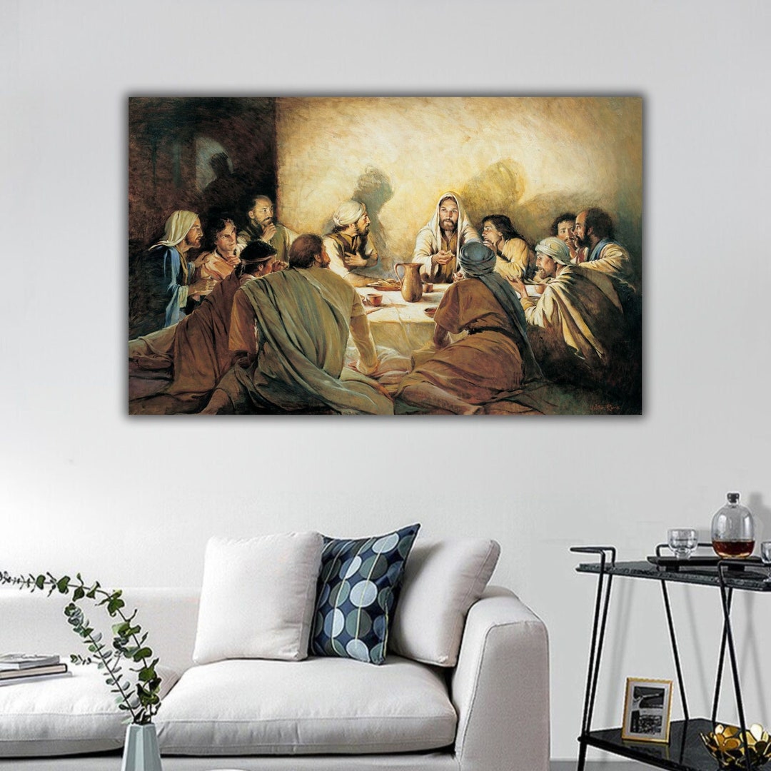 Last Supper Canvas Print, Last Supper Wall Art, Last Supper by Da Vinci ...