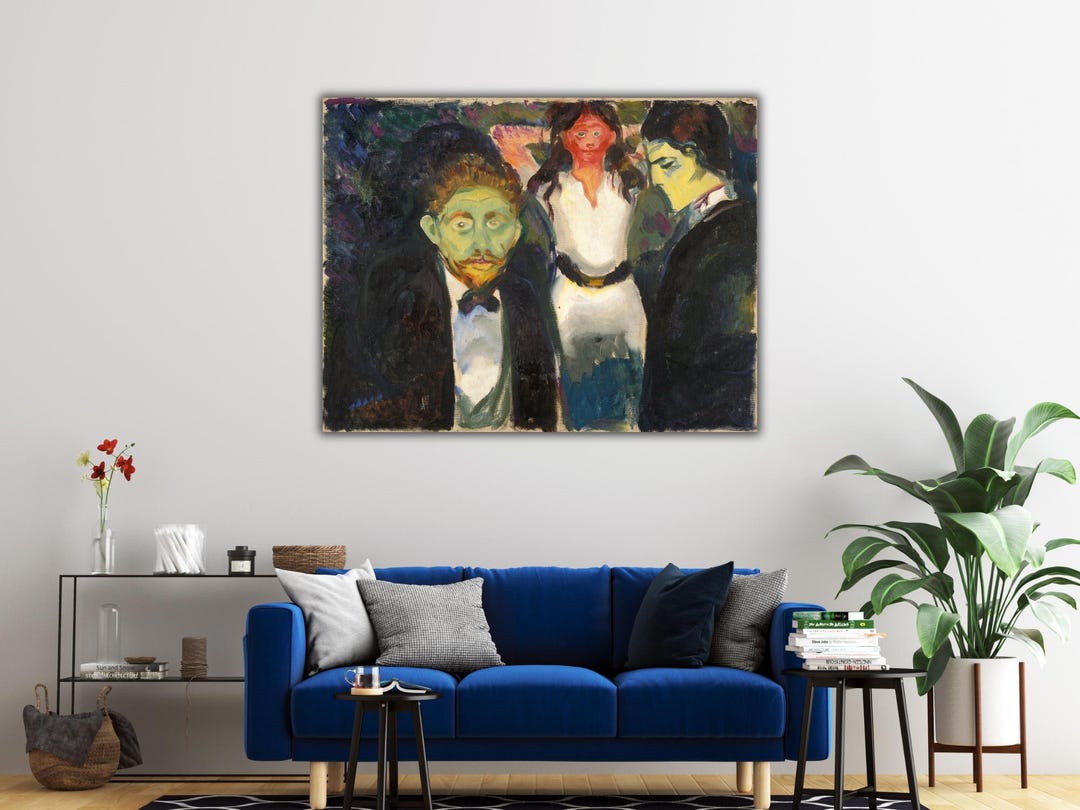 Jealousy by Edvard Munch Canvas Print, Edvard Munch Wall Art , Munch ...