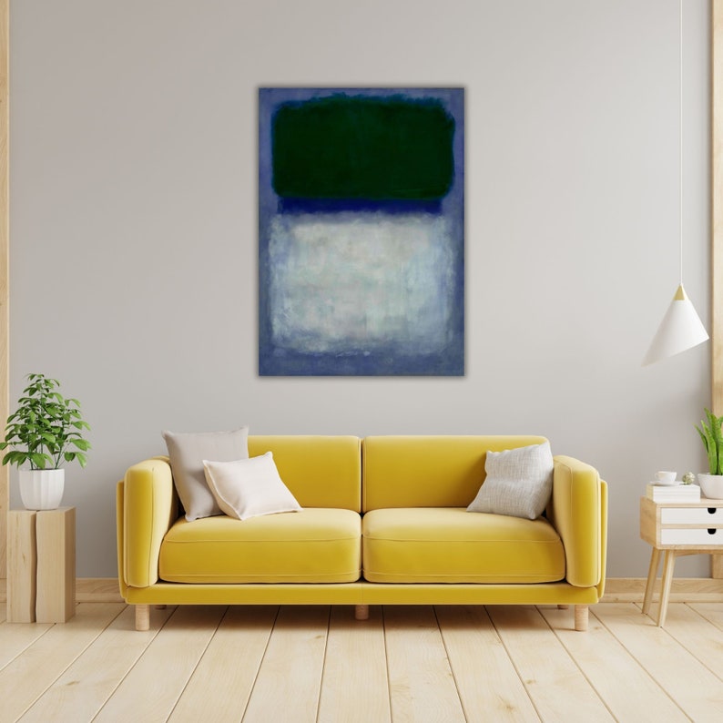 Mark Rothko Leinwand Wandkunst, Grün auf Blau Leinwanddruck, Rothko ...