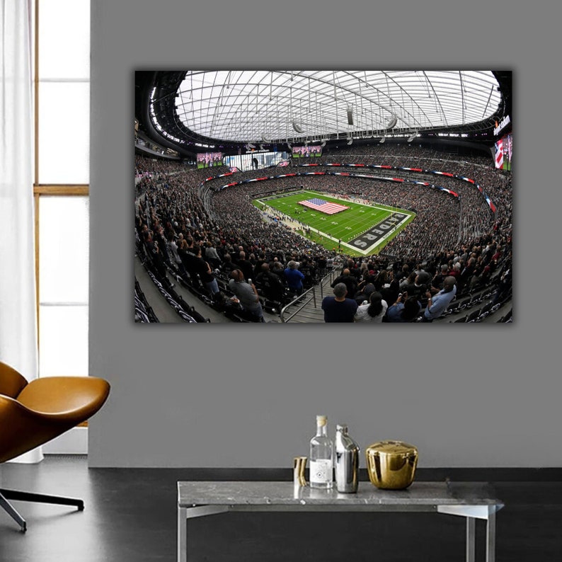 Las Vegas Raiders Wall Decor Allegiant Stadium - Etsy
