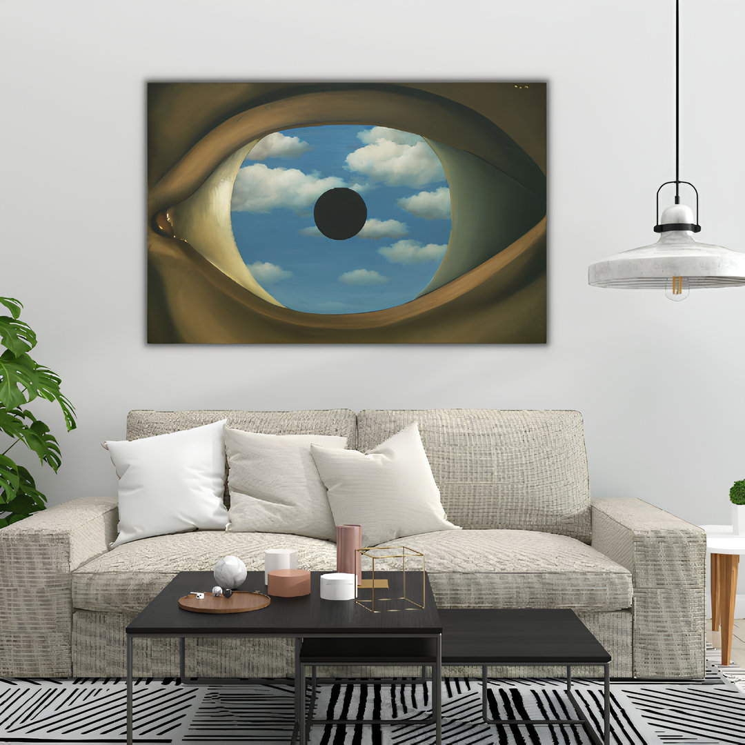 The False Mirror by Rene Magritte, Eye Wall Art, Rene Magritte Canvas ...