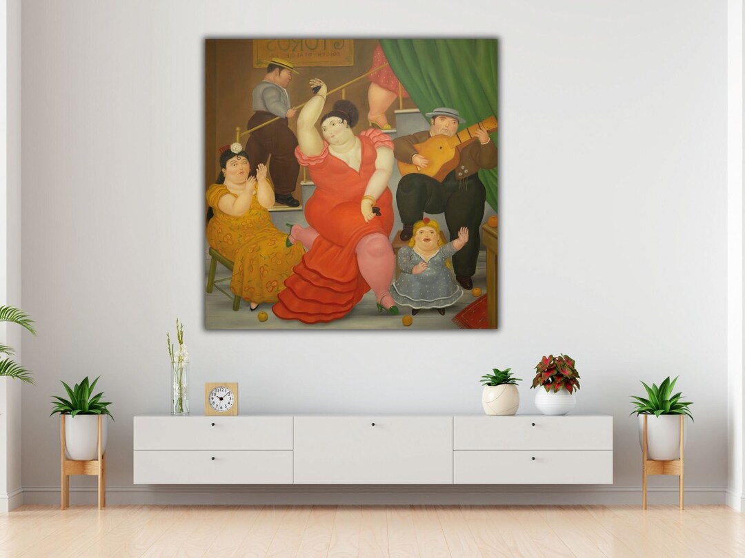 Fernando Botero Wall Art, Flamenco Canvas Print, Dancing Woman Wall ...