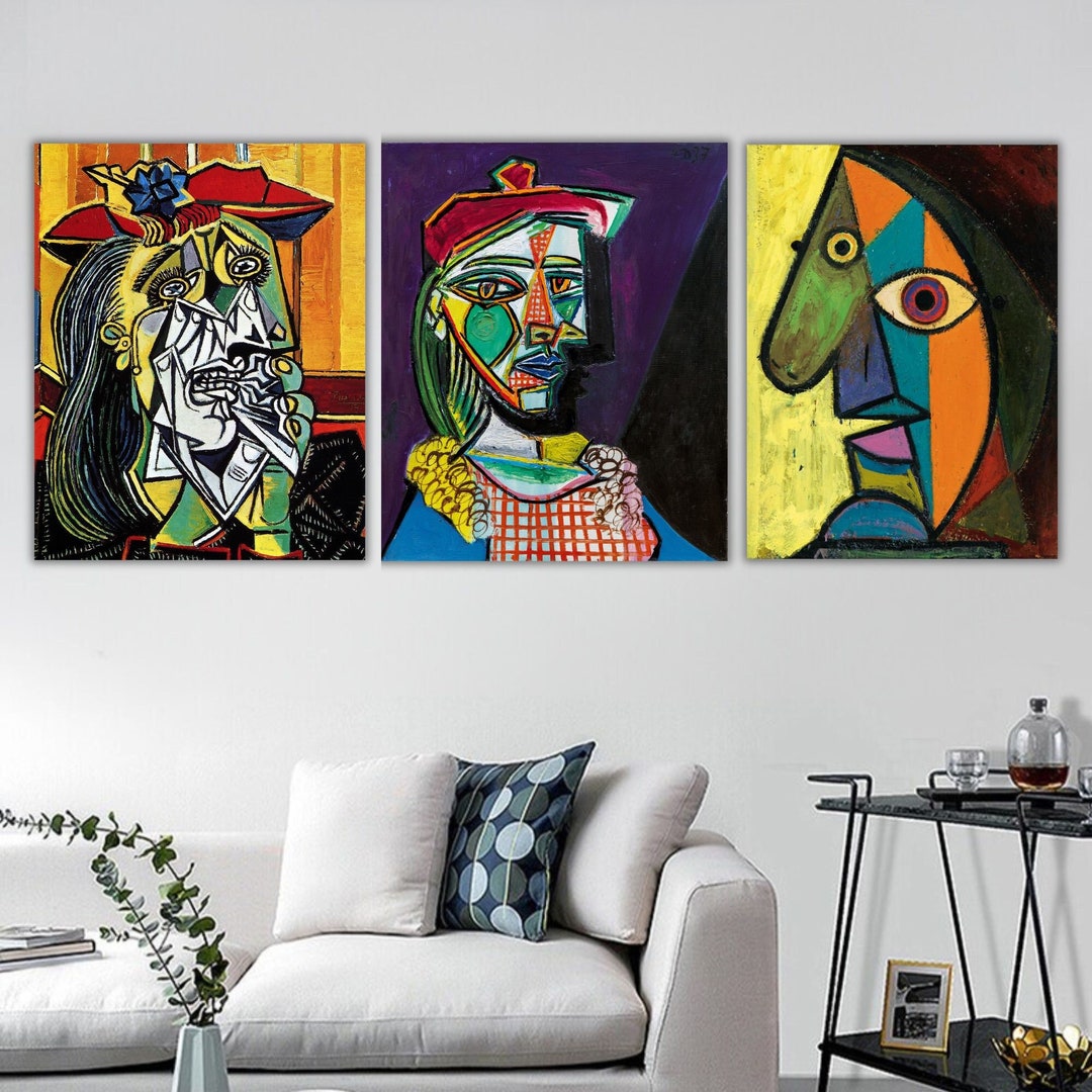 Set of 3 Pablo Picasso Canvas Wall Art, Picasso Print Art, Pablo ...
