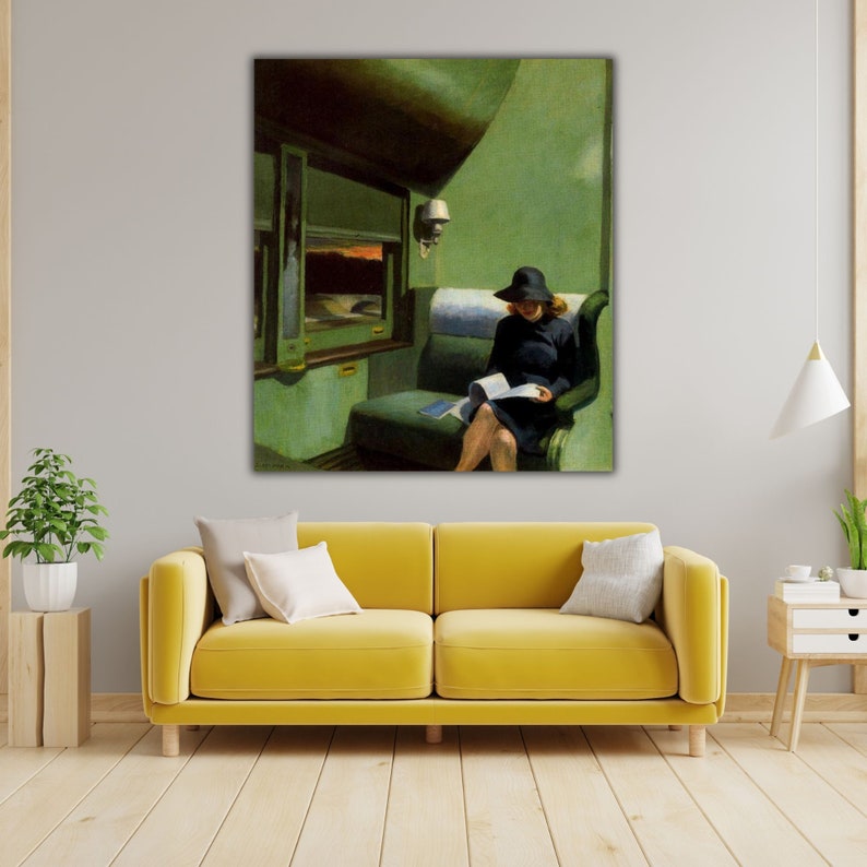 Compartment Car by Edward Hopper Wall Art, Compartment Car Canvas Print ...