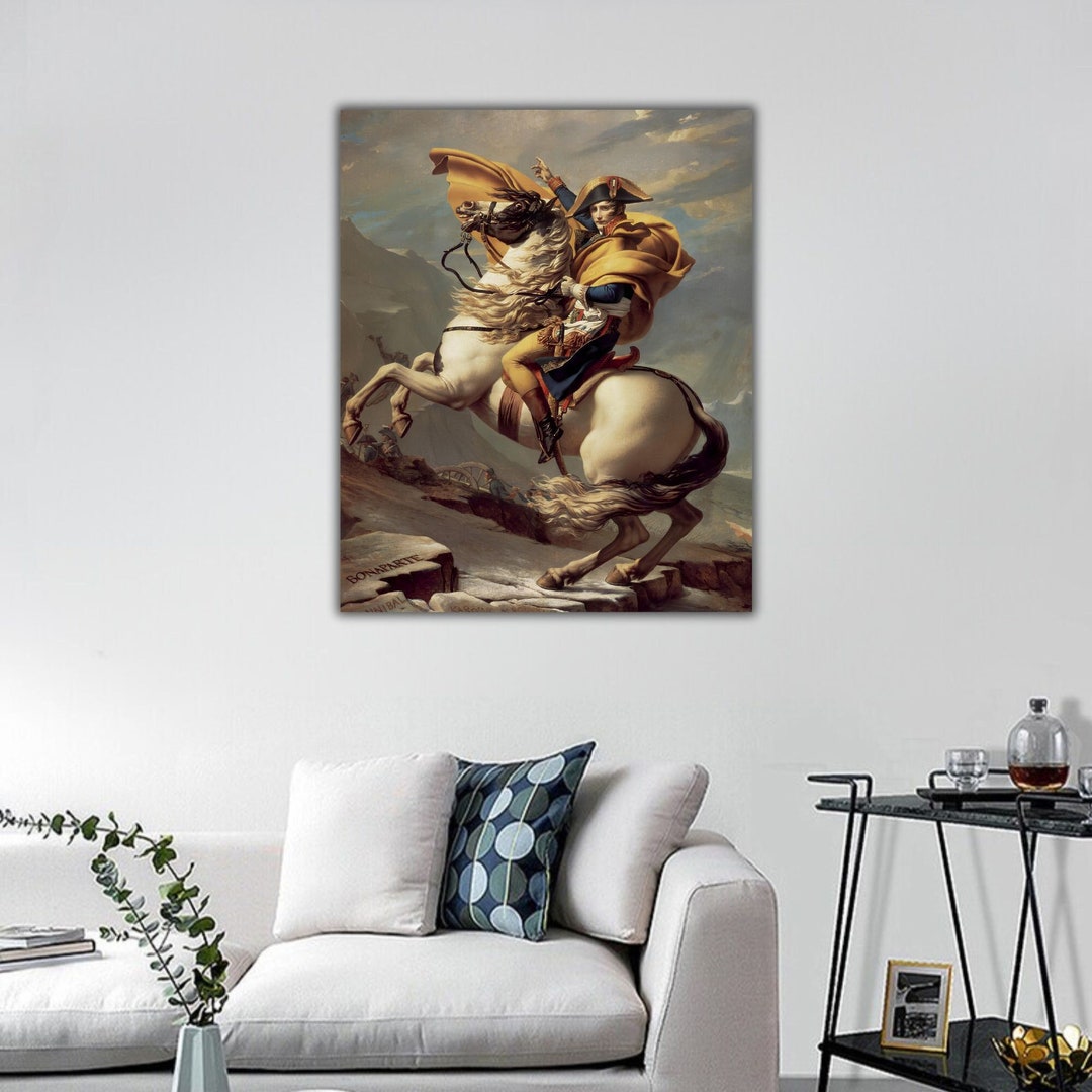 Napoleon Crossing the Alps Wall Art, Napoleon Bonaparte Canvas Print ...