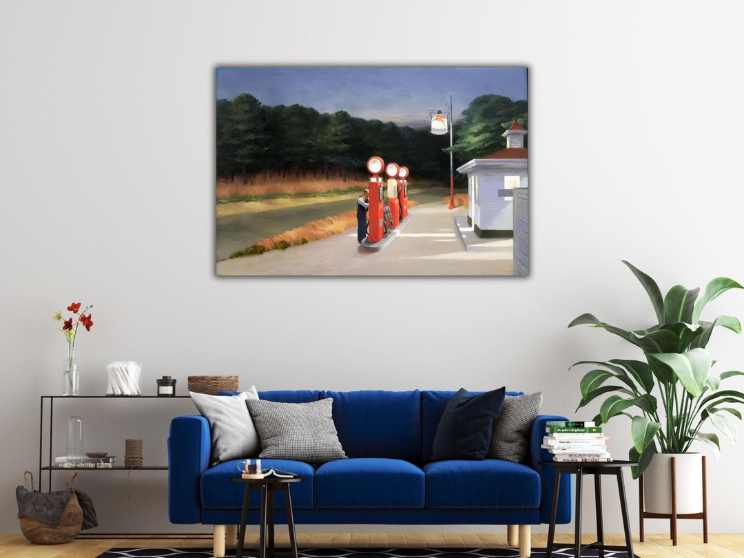 Gas by Hopper Wall Art, Edward Hopper Canvas Print, Hopper Paintings ...