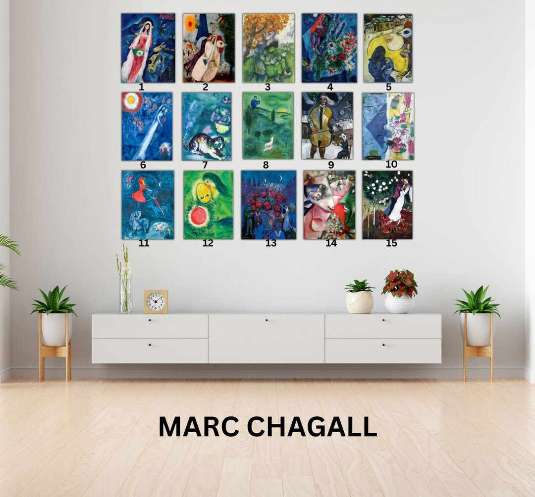 Custom Marc CHAGALL Canvas Wall Art, Choose One of From Chagall's ...