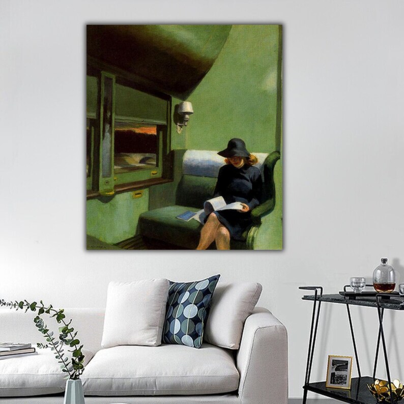 Compartment Car by Edward Hopper Wall Art, Compartment Car Canvas Print ...