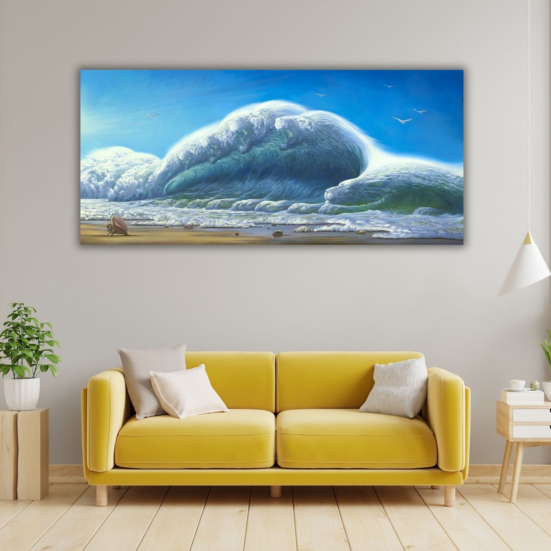 Ocean Roar Canvas Wall Art, Vladimir Kush Canvas Surreal Painting ...