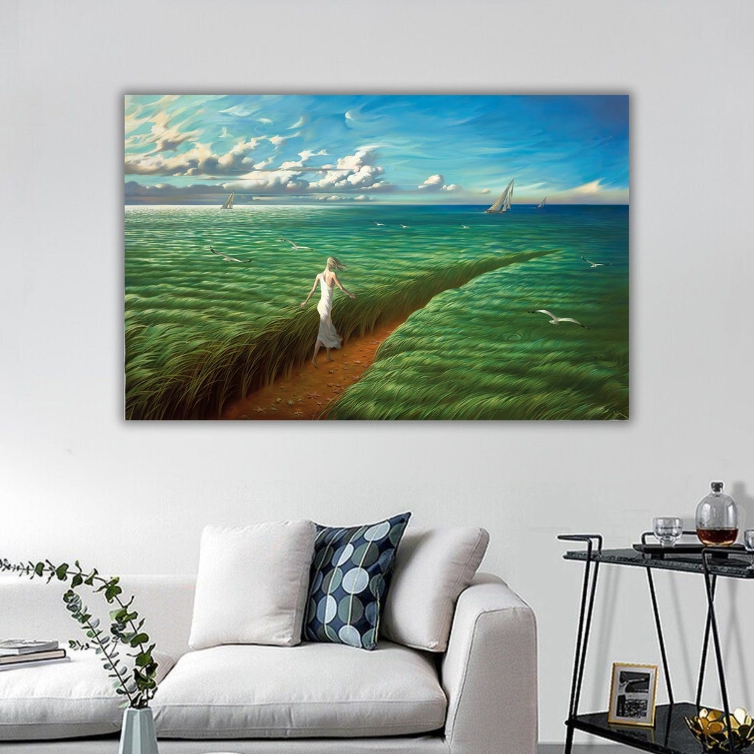 Infinity Trail Canvas Wall Art, Vladimir Kush Canvas Surreal Painting ...